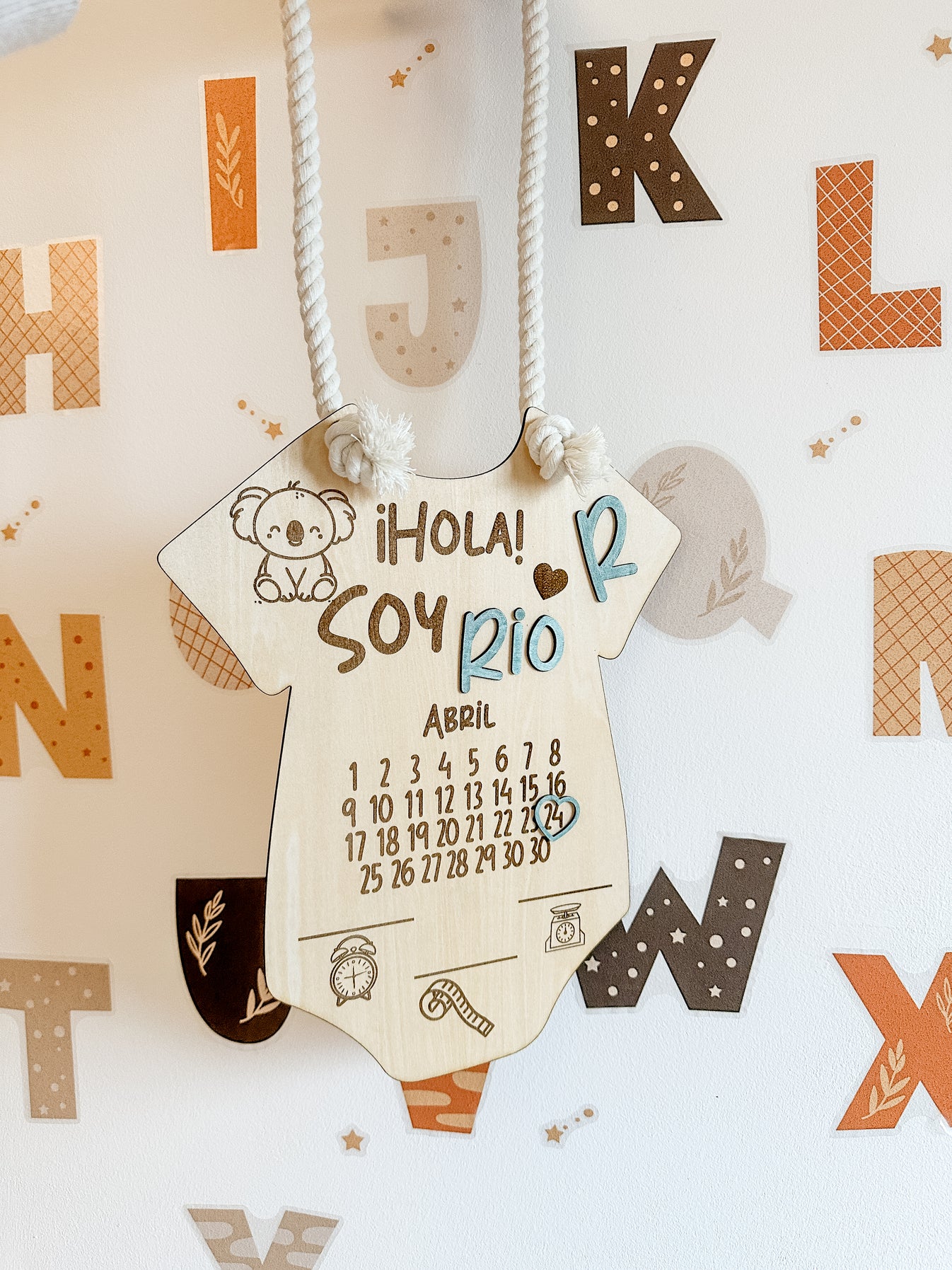 Natalicio de Madera Personalizado 🐣 - Natalicio Personalizado - Wabi ...
